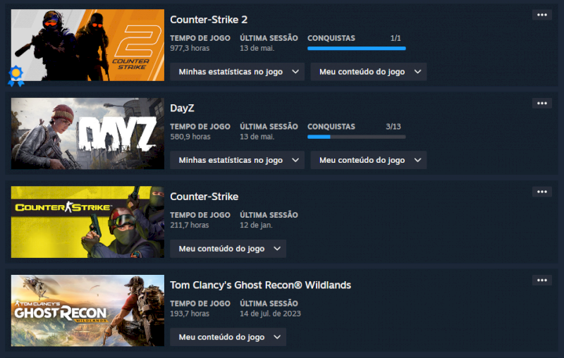 Desapego Games - Serviços Digitais > CONTA 20 ANOS STEAM COM PRIME CS2