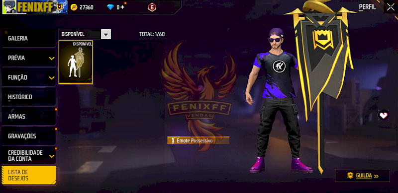 Desapego Games - Free Fire (FF) > CONTA NVL. 15 COM PRINGLES + MANTO ...