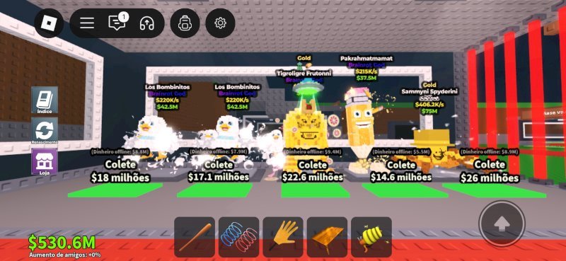 Desapego Games - Roblox > CONTA COM BASE CHEIA DE BRAINROTS + 80 ROBUX