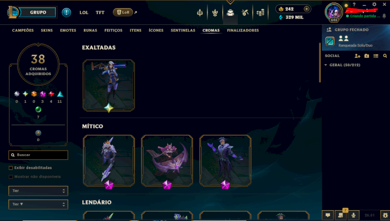 Desapego Games - League of Legends (LOL) > conta de lol atualmente esta ...