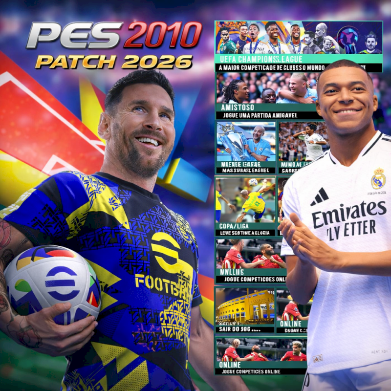 Desapego Games - PES > PES 2010 Atualizado 2026 + Patch Completo