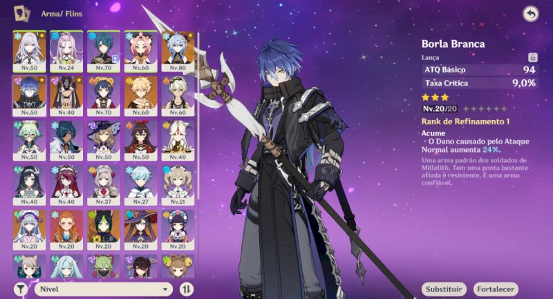 Desapego Games - Genshin Impact > CONTA AR45 SKIRK, FLINS, GUANYU ...